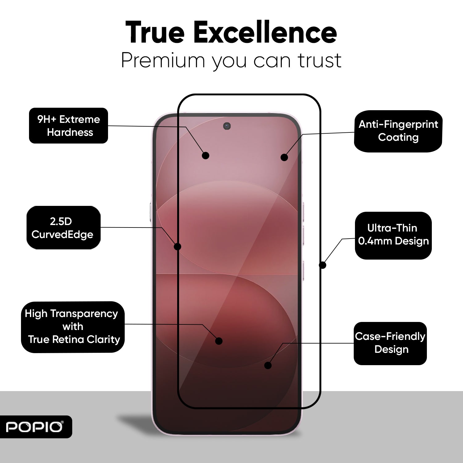 POPIO Military-Grade Gorilla Tempered Glass For Nothing Phone 4A / 4A